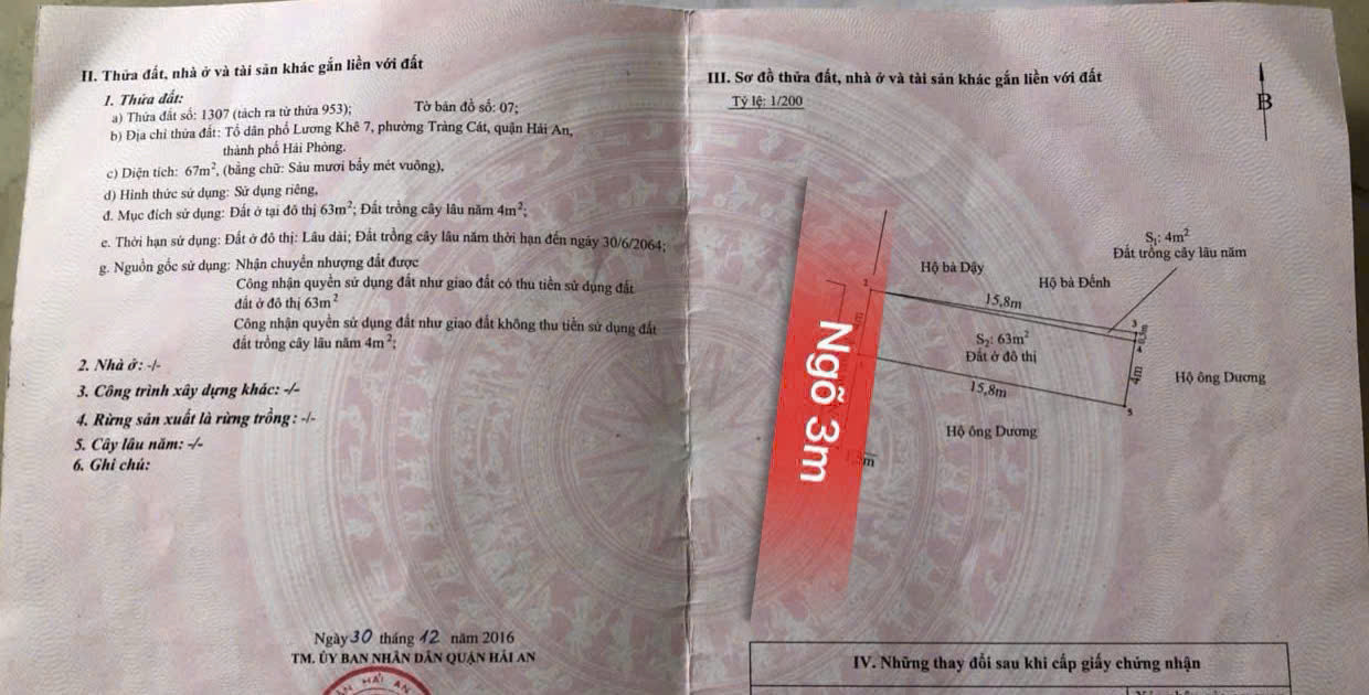 BÁN ĐẤT NGÕ 216 CÁT LINH – TRÀNG CÁT, HẢI PHÒNG GIÁ TỐT