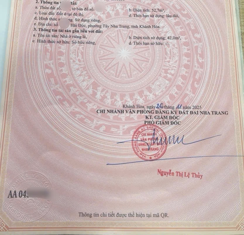 PSO25 Bán nhà 2 tầng hẻm Hải Đức - Phương Sơn - Tây Nha Trang - giá bán ...