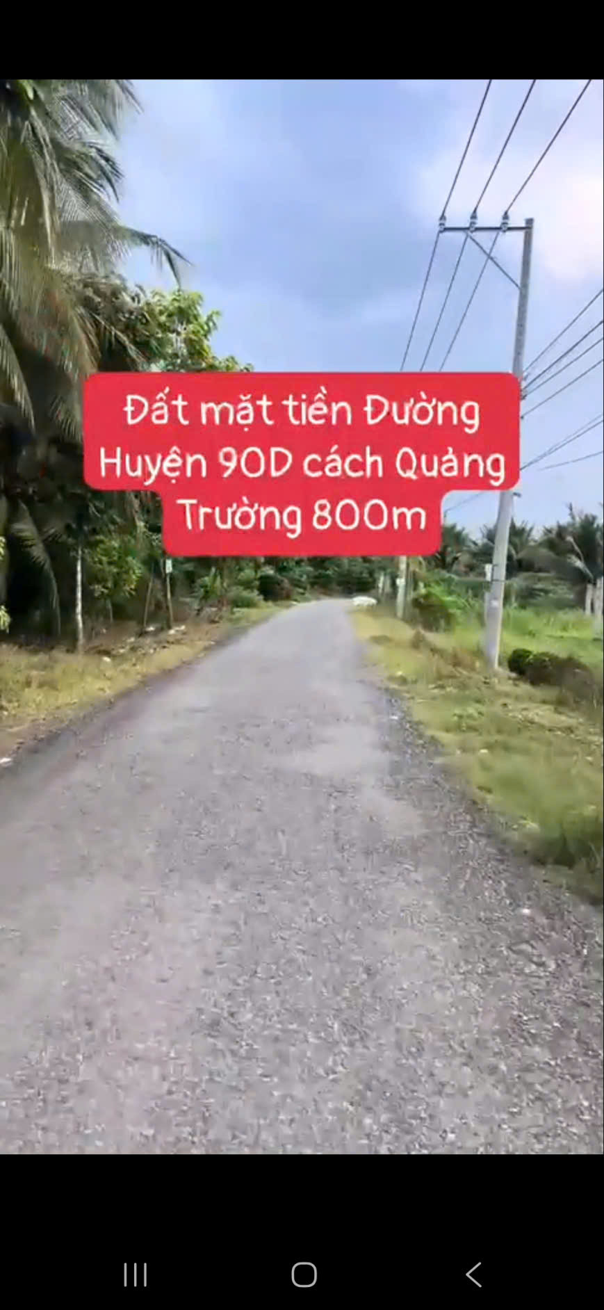 Lô ĐẤT MẶT TIỀN Đường Huyện 90D, Mỹ Phong. Cách QL50 chỉ 800 mét.