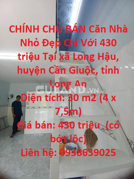 CHÍNH CHỦ BÁN Căn Nhà Nhỏ Đẹp Chỉ Với 430 triệu Tại Lê Văn Lương
