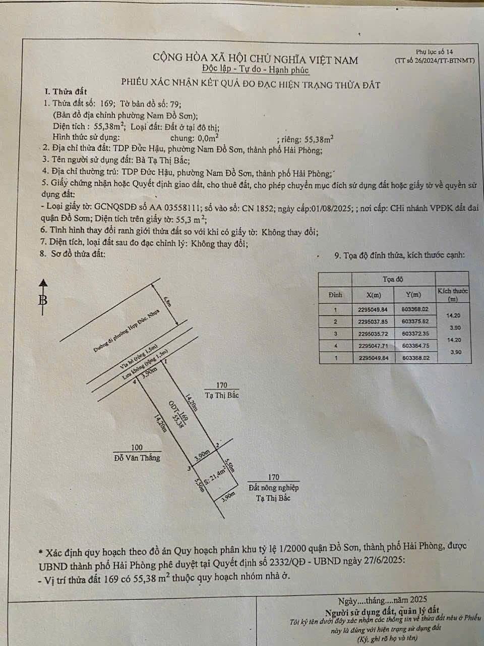 💯 [Gần ngã 4 QH đường Cầu Rào 3] Bán lô đất 55,3m² full thổ cư ngang 4m ...