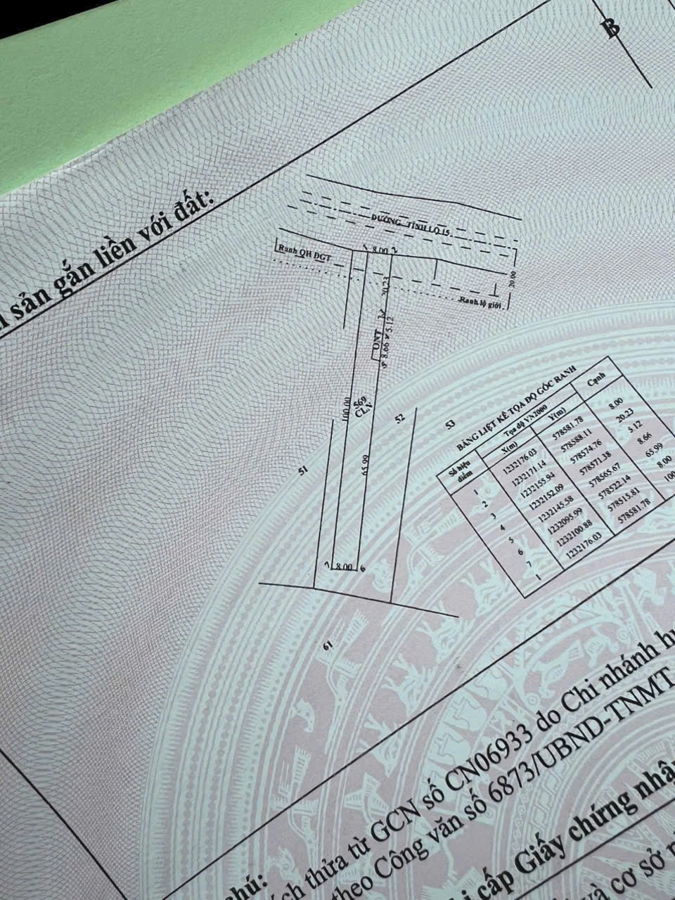 Bán đất thổ cư Mt tỉnh Lộ 15 giá tốt 8 x 100