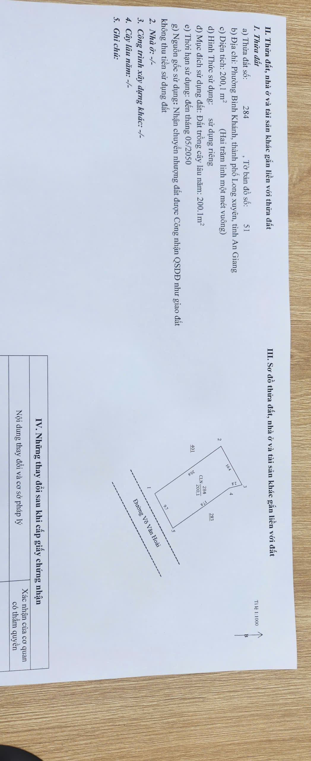 Bán đất mặt tiền Võ Văn Hoài diện tích 200.1m² ngang 9.7m nở hậu 10.4m ...