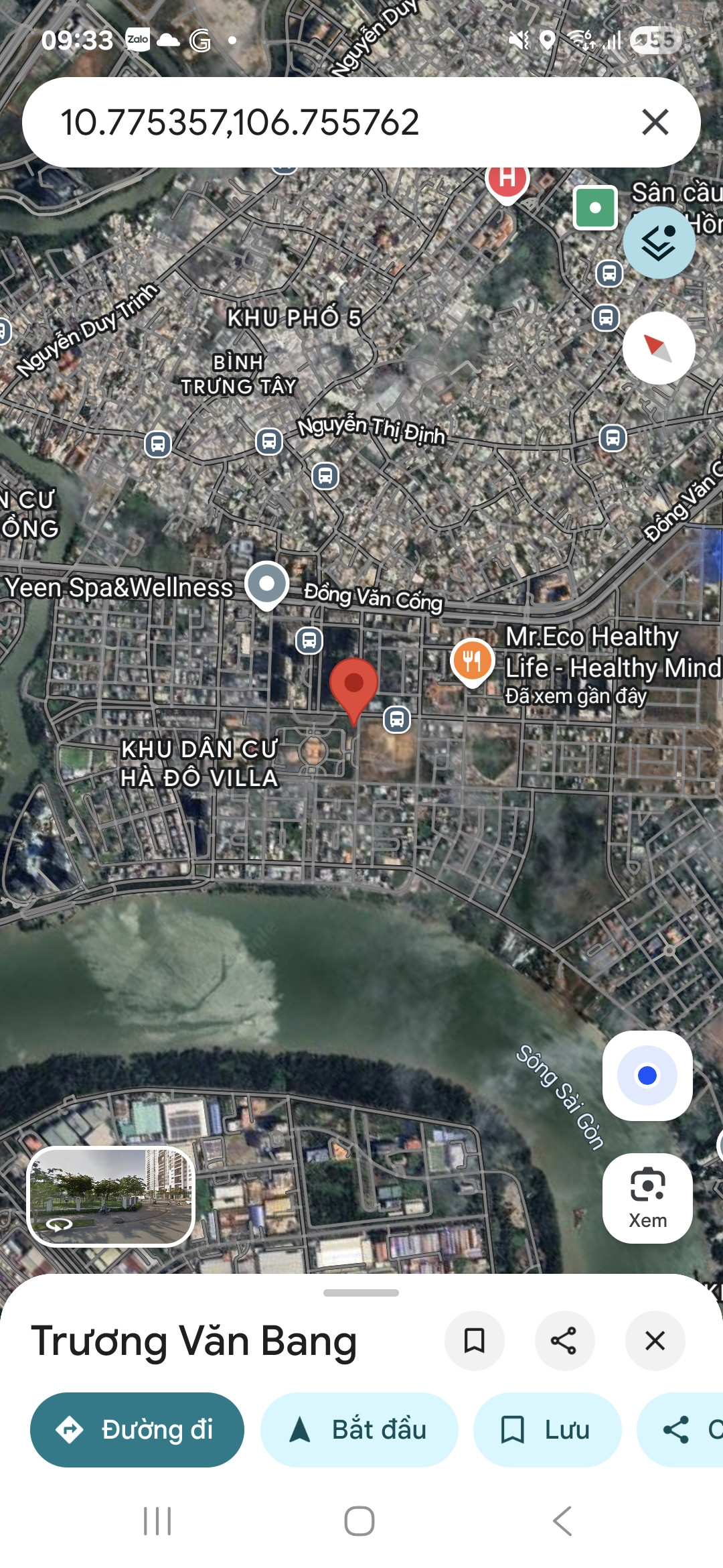 Cho thuê đất Huy Hoàng Thạnh Mỹ Lợi, 15m x 20m, đường 20m, gần sông