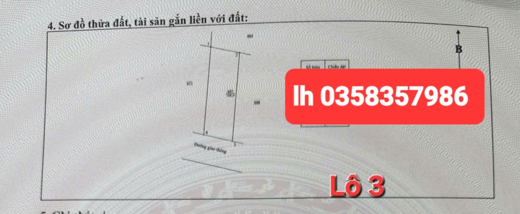 Bán đất 164m² ngang 6m giá 1.25 tỷ Phường Tích Lương