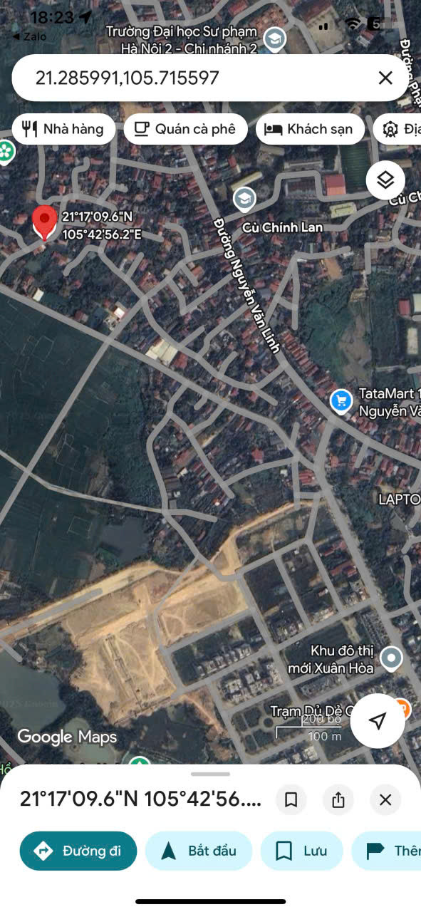 130m, Đất Băng 2 Đường Lê Quang Đạo Kéo Dài, Xuân Hoà, Phúc Yên Vp ...