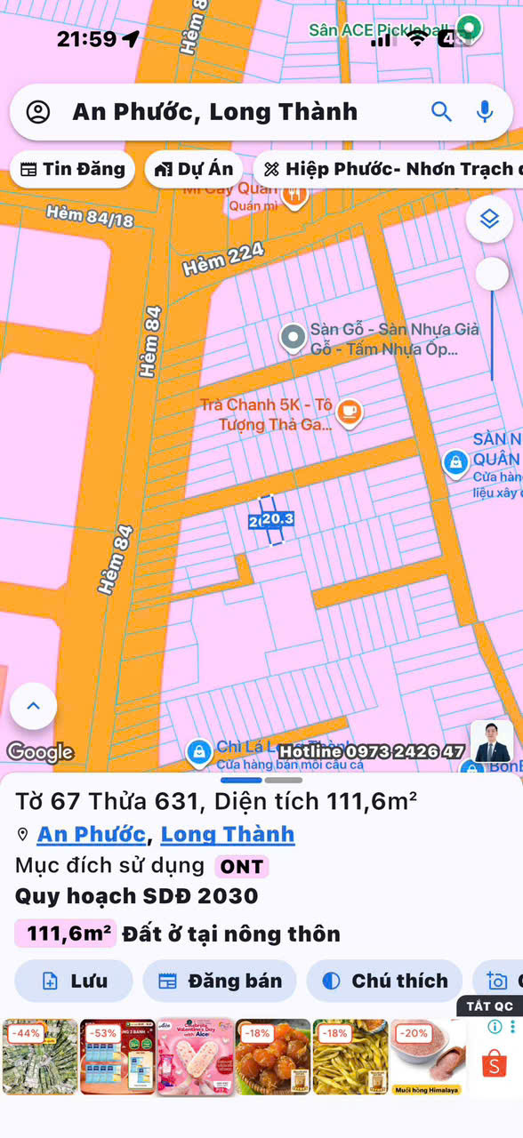 đất khu trung tâm thị trấn Long Thành Sau lưng Công Viên 3A và ngay dự ...