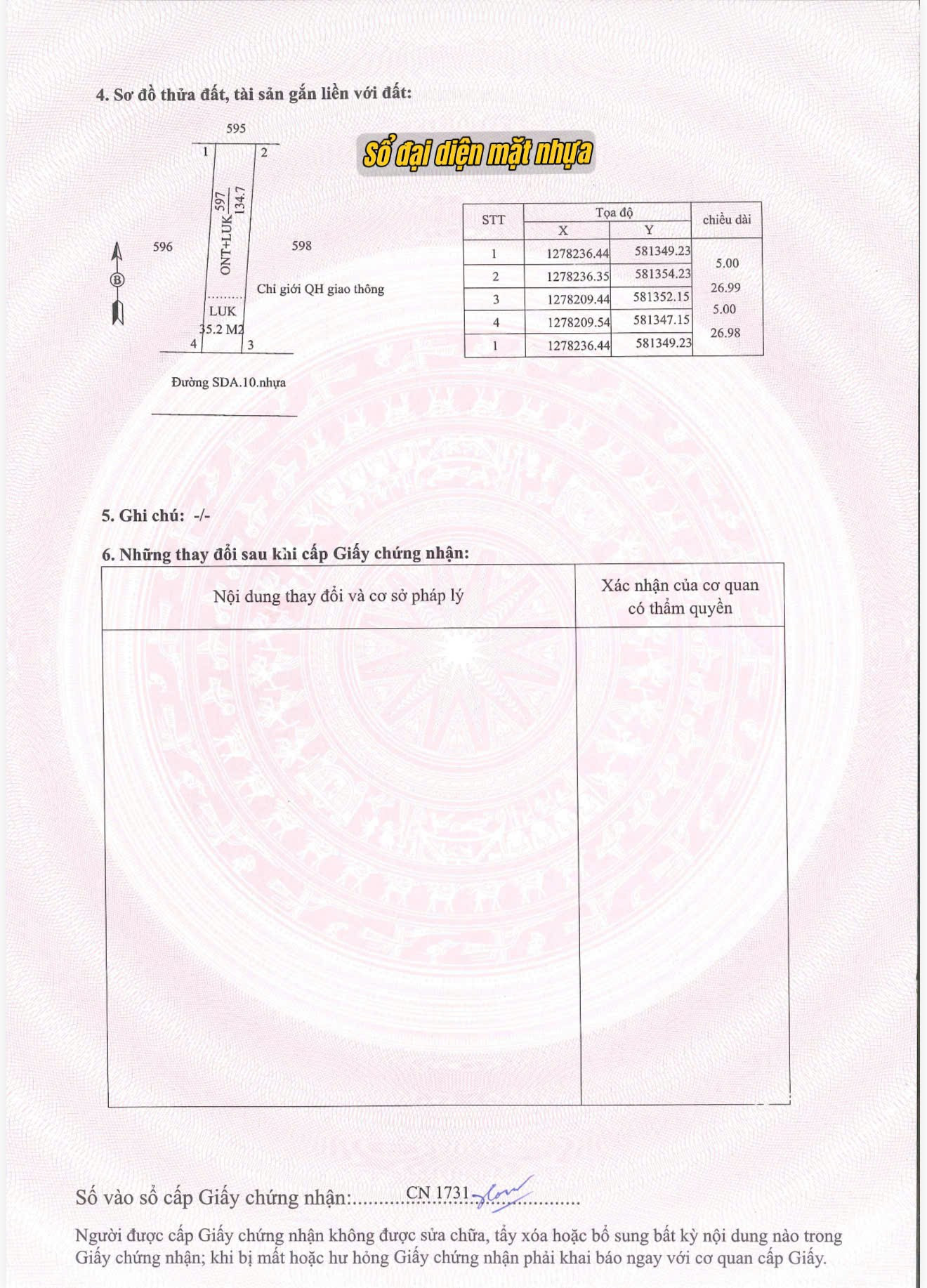 Đất thổ cư mặt tiền Nhựa ngang 5m giá 289 triệu Xã Cầu Khởi