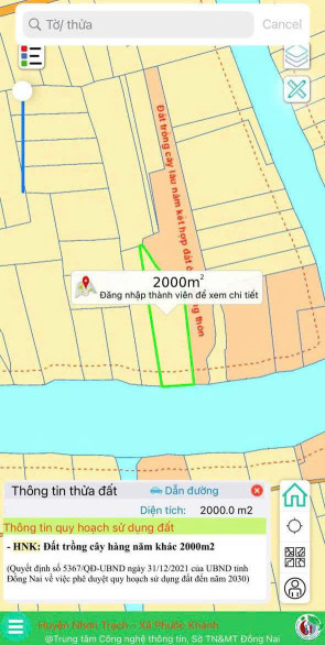 Đất Phước Khánh 2000m², Đất Lúa, Mặt Tiền Sông, Đường Ô Tô, Giá Chỉ 3,9 Tỷ