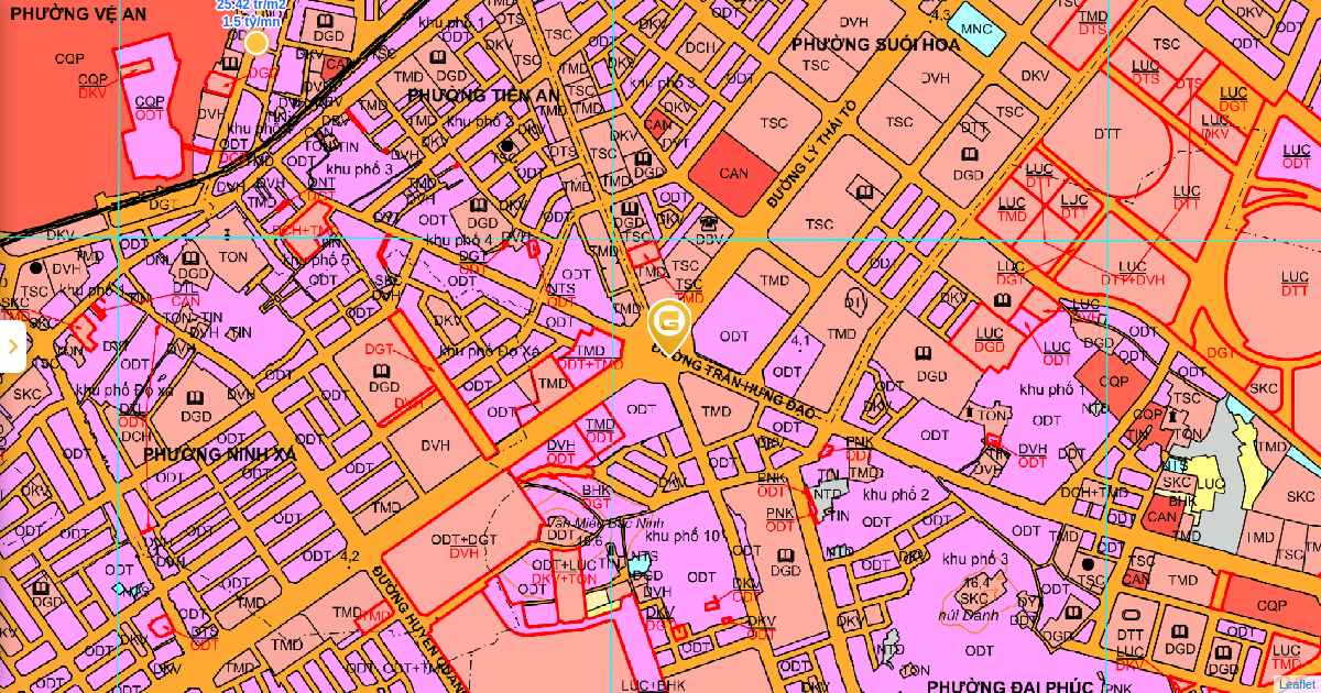 Bản đồ check quy hoạch Thành phố Bắc Ninh, Bắc Ninh, tra cứu thông tin ...