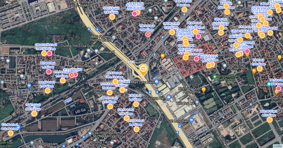 Tra cứu bảng giá nhà đất Đường Đàm Quang Trung, Quận Long Biên tháng 11 ...