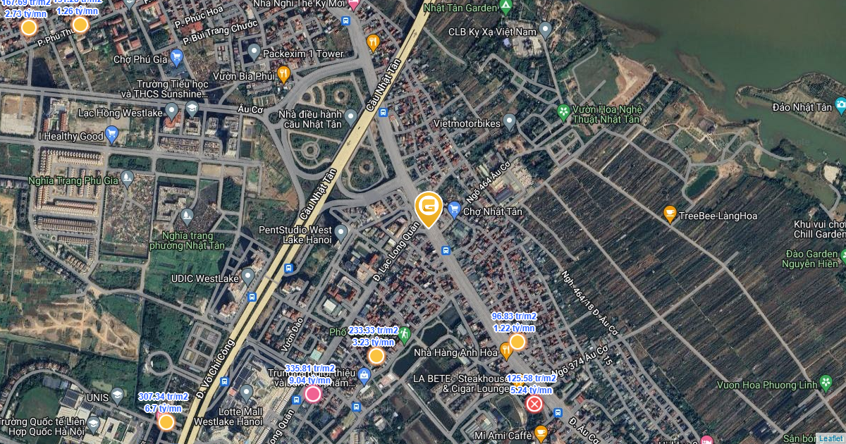 Bảng giá nhà đất Đường Khu Đô Thị Tây Hồ Tây, Quận Tây Hồ 2025. Bản đồ ...