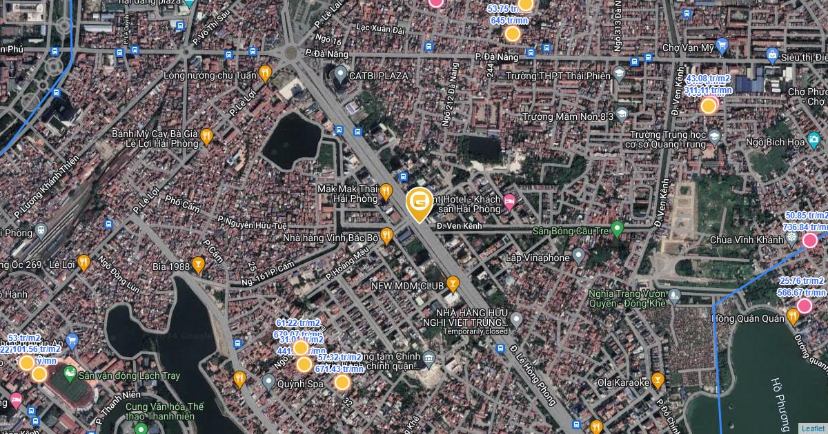 Tra cứu giá nhà đất Đường Nguyễn Bỉnh Khiêm, Quận Ngô Quyền , check giá ...