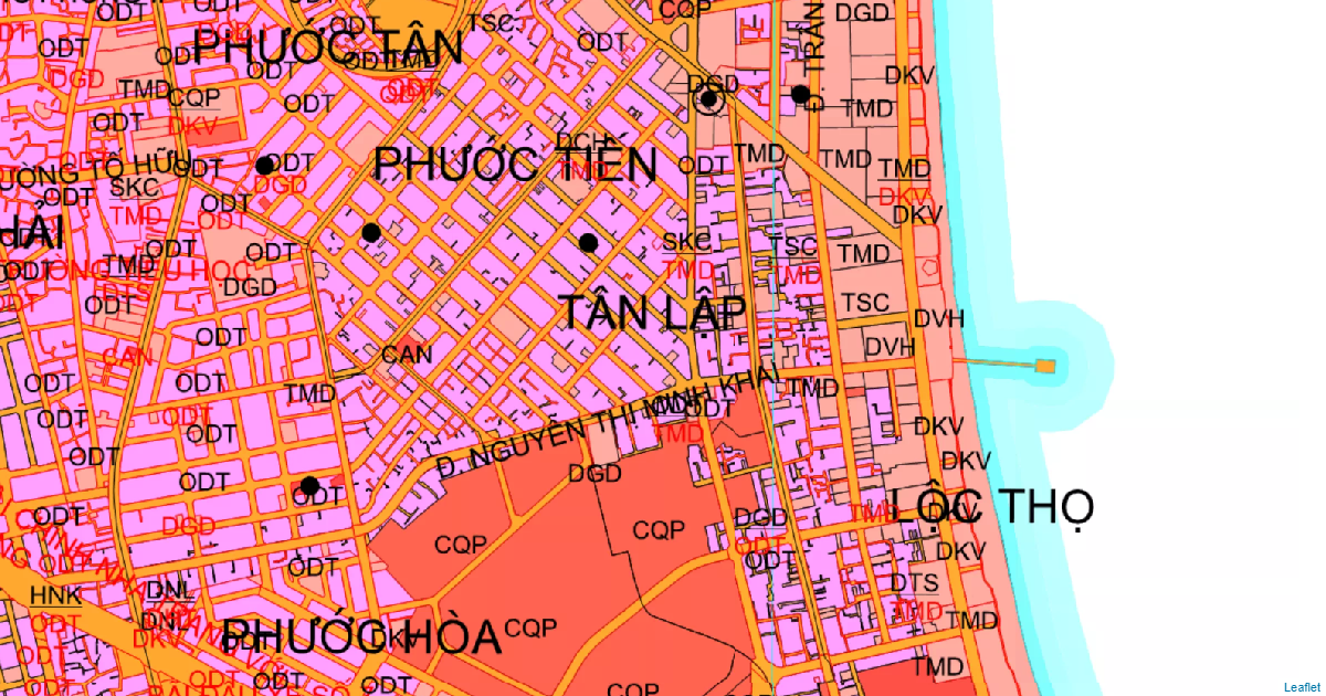 Bảng giá nhà đất Phường Tân Lập, Thành phố Nha Trang 2025. Bản đồ giá nhà đất, định giá online