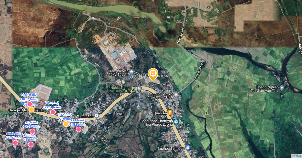 Tra cứu bảng giá nhà đất Huyện Tuy An, Phú Yên tháng 06/2025, định giá ...