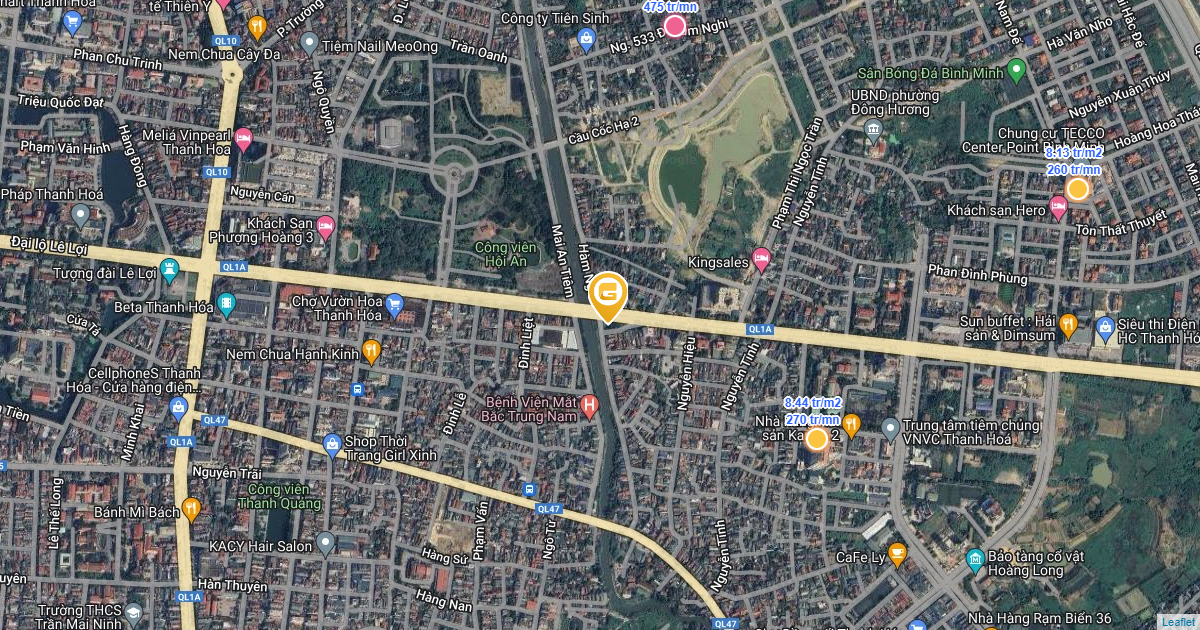 Tra cứu bảng giá nhà đất Đường Nguyễn Du - Phường Điện Biên, Thành phố ...