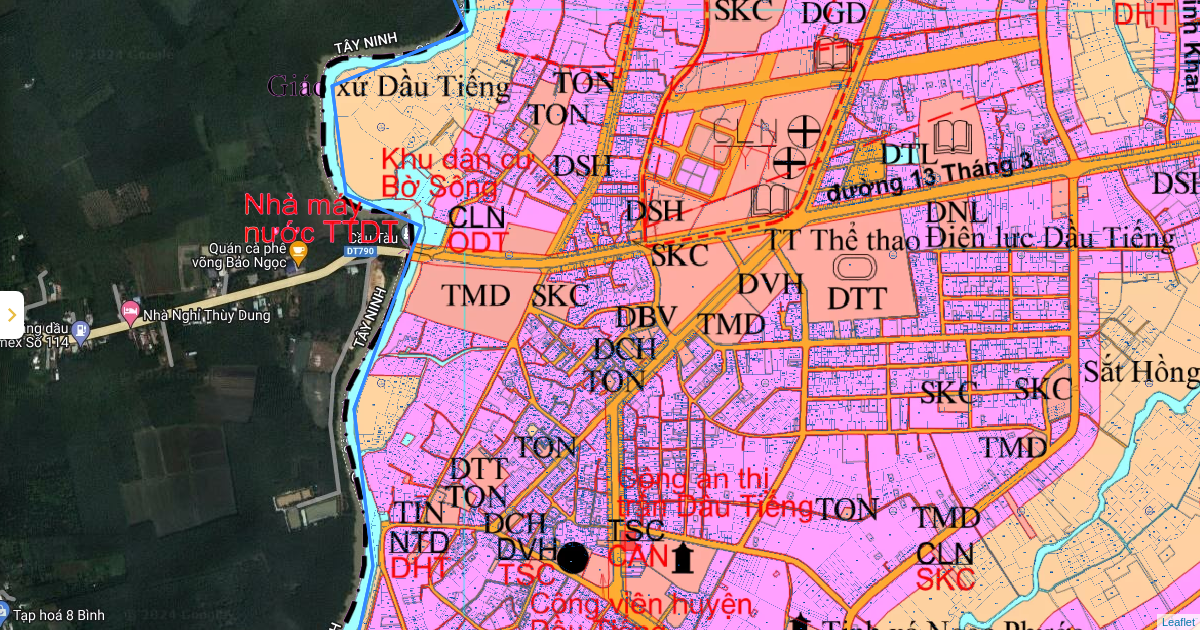 Bản đồ quy hoạch Thị trấn Dầu Tiếng, Huyện Dầu Tiếng, tra cứu thông tin ...
