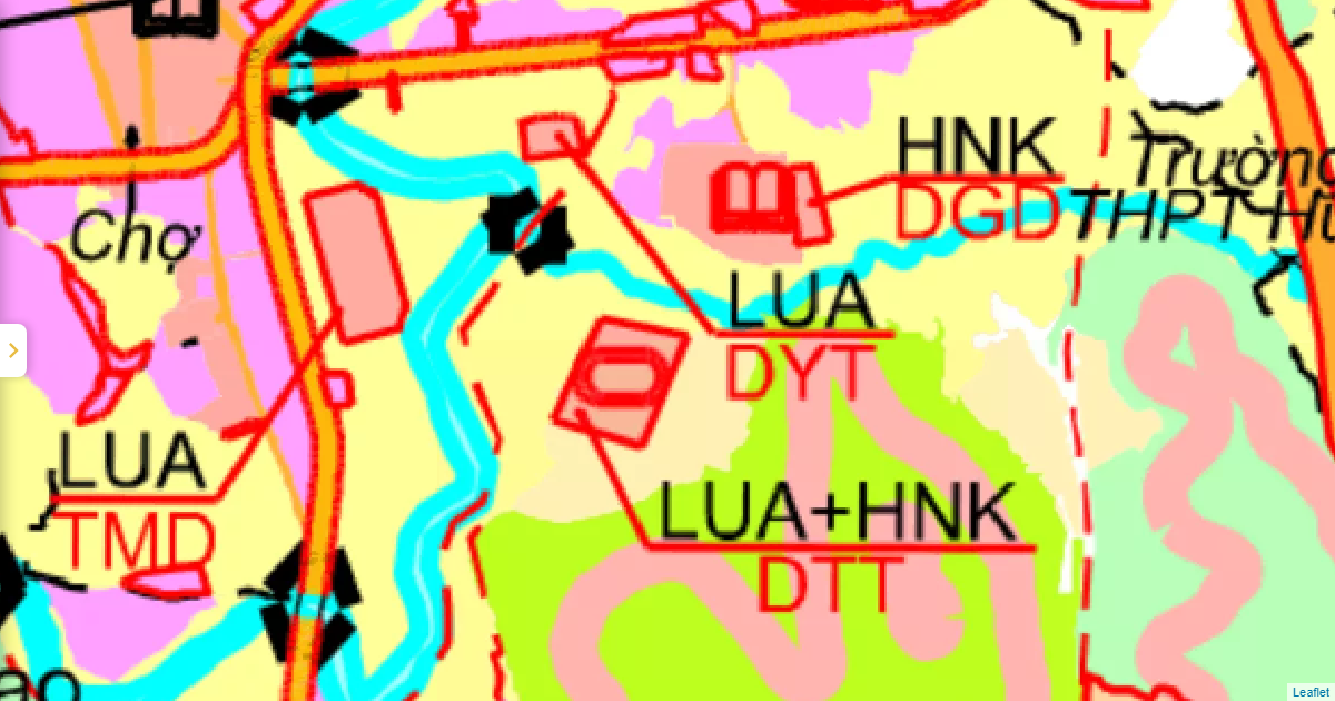 Bản đồ kế hoạch sử dụng đất Thị trấn Hùng Quốc Huyện Trà Lĩnh