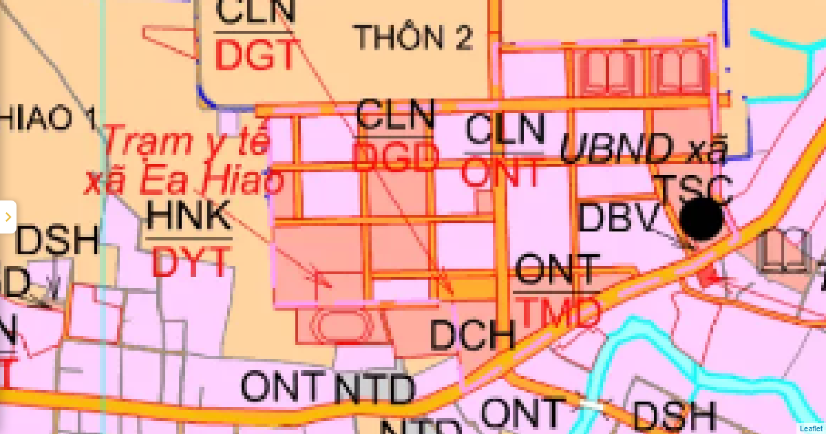 Bản đồ kế hoạch sử dụng đất Xã Ea Hiao Huyện Ea H'leo năm 2025, 2026