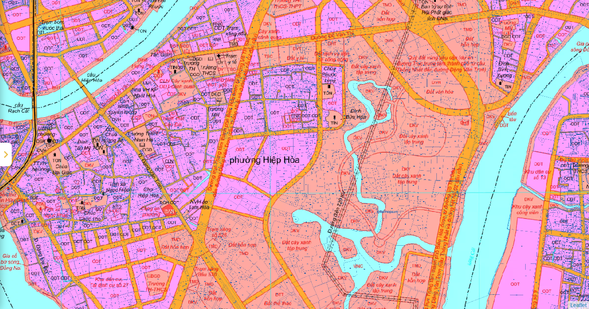 Bản đồ quy hoạch Phường Hiệp Hòa, Thành phố Biên Hòa, tra cứu thông tin quy hoạch 2025 đến 2030