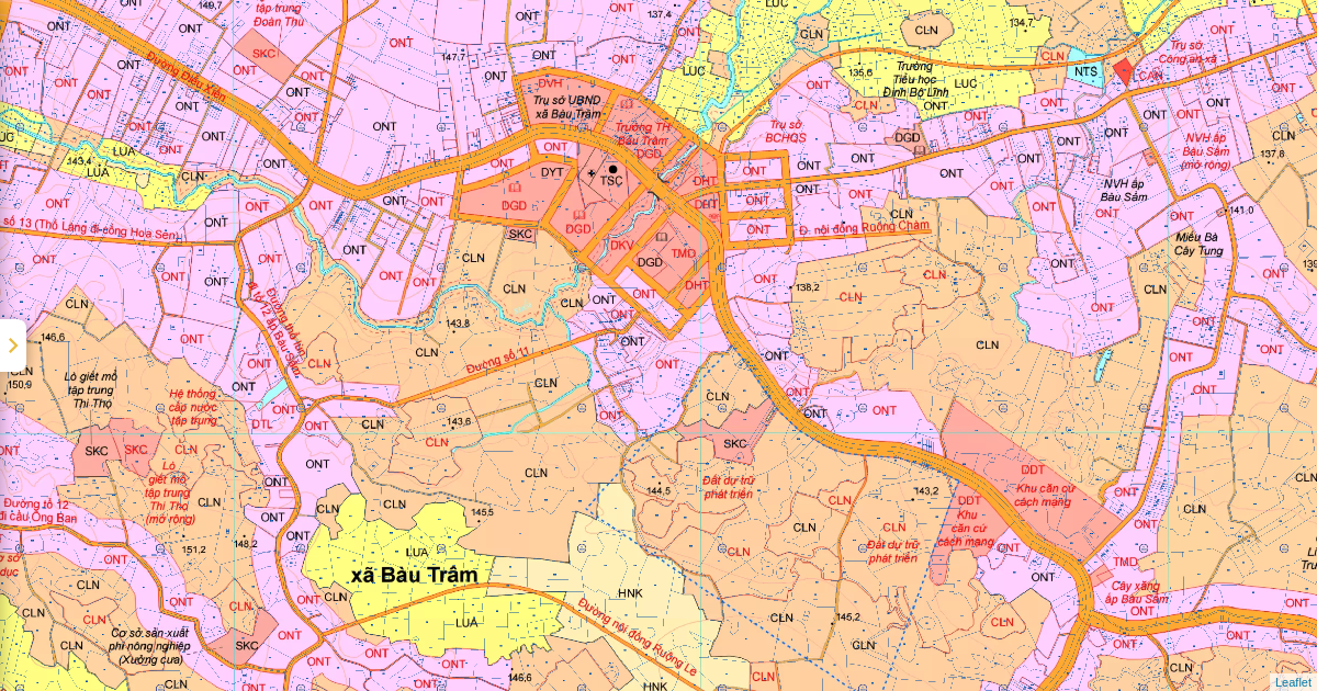 Bản đồ quy hoạch Xã Bàu Trâm, Thành phố Long Khánh, tra cứu thông tin ...
