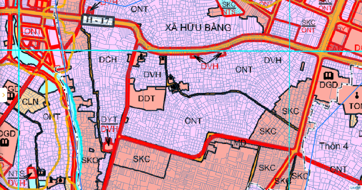 Bản đồ kế hoạch sử dụng đất Xã Hữu Bằng Huyện Thạch Thất năm 2025, 2026