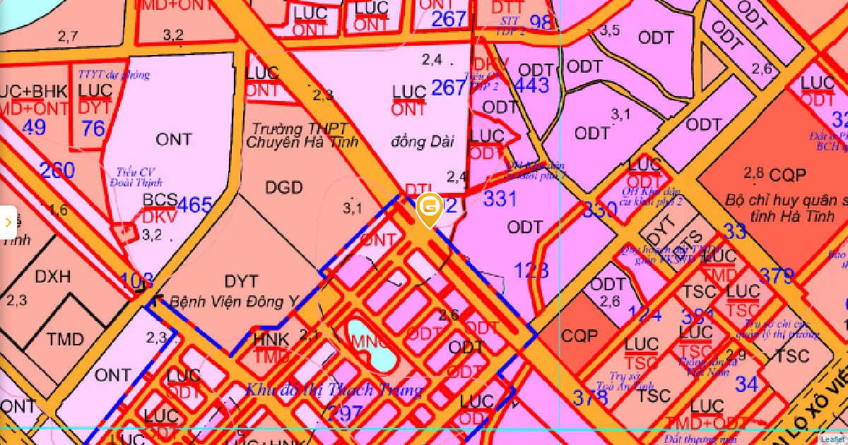 Bản đồ kế hoạch sử dụng đất Hà Tĩnh năm 2025, 2026