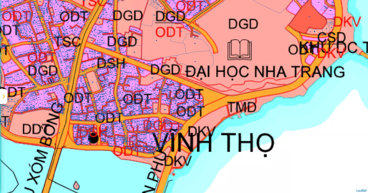 Bản đồ kế hoạch sử dụng đất Phường Vĩnh Thọ Thành phố Nha Trang năm 2025, 2026