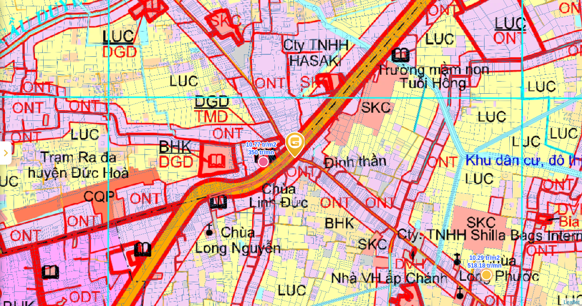 Bản đồ quy hoạch Đường An Thuận (Xã An Ninh Đông), Huyện Đức Hòa, tra ...