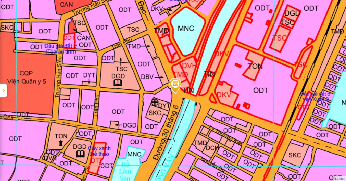Bản đồ kế hoạch sử dụng đất Thành phố Ninh Bình Ninh Bình năm 2025, 2026