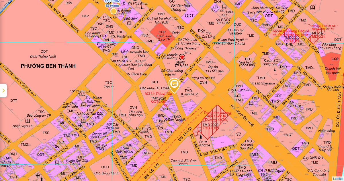 Bản đồ kế hoạch sử dụng đất Quận 1 Thành phố Hồ Chí Minh (TP.HCM) năm ...