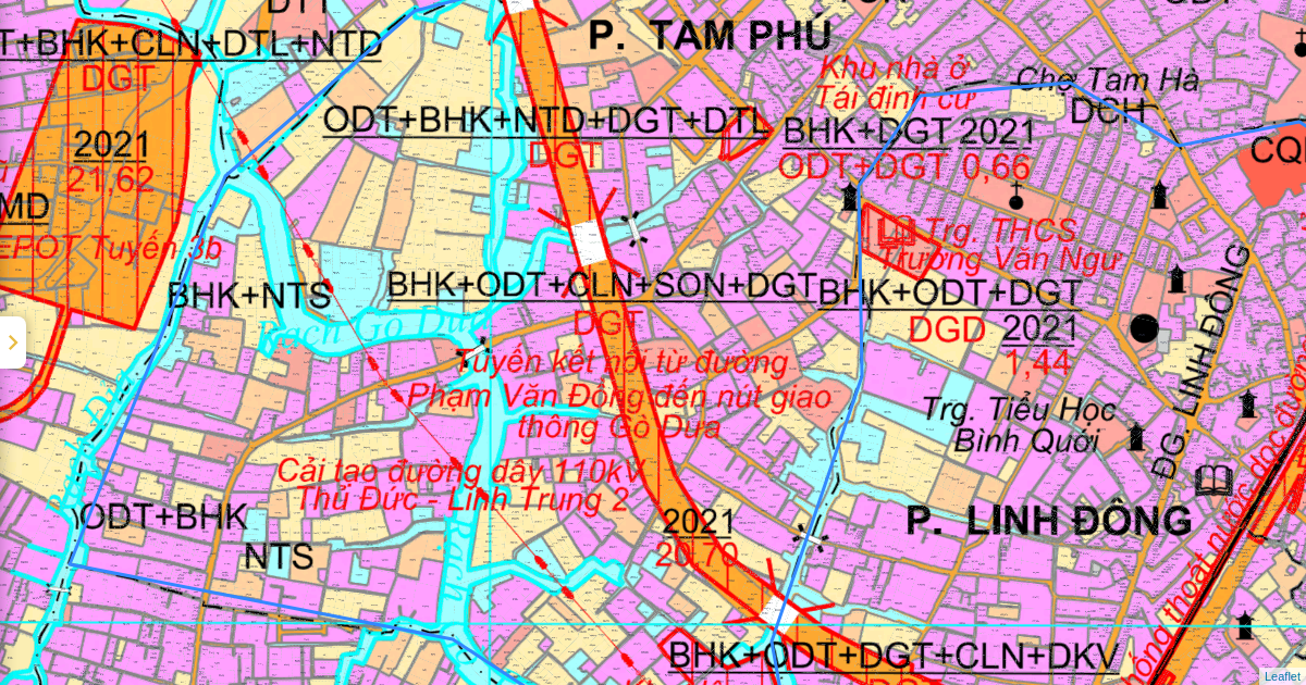Bản đồ check quy hoạch Phường Tam Phú, Quận Thủ Đức, tra cứu thông tin ...