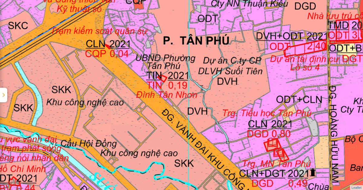 Bản đồ check quy hoạch Phường Tân Phú, Quận Thủ Đức, tra cứu thông tin ...