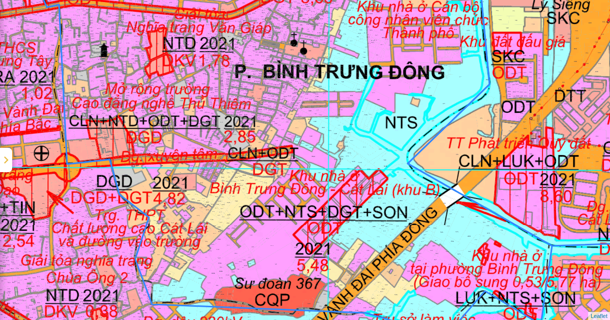 Bản đồ check quy hoạch Phường Bình Trưng Đông, Thành phố Thủ Đức, tra ...