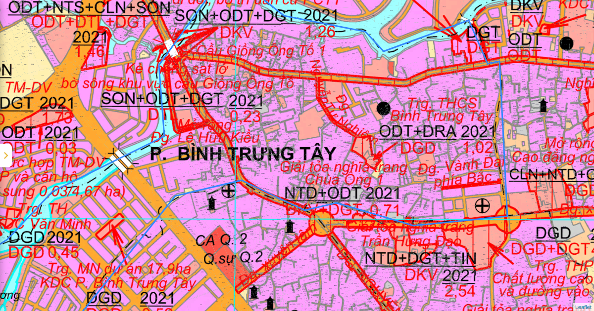 Bản đồ check quy hoạch Phường Bình Trưng Tây, Thành phố Thủ Đức, tra ...