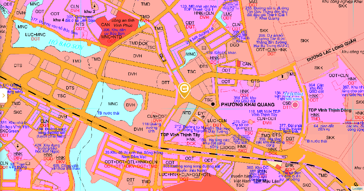Bản đồ quy hoạch Đường Trần Phú, Thành phố Vĩnh Yên, tra cứu thông tin ...
